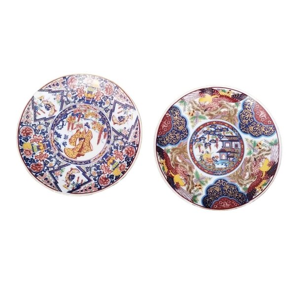 Accents | Vintage Japanese Imari Ware Garden House Kimono Woman 65 ...